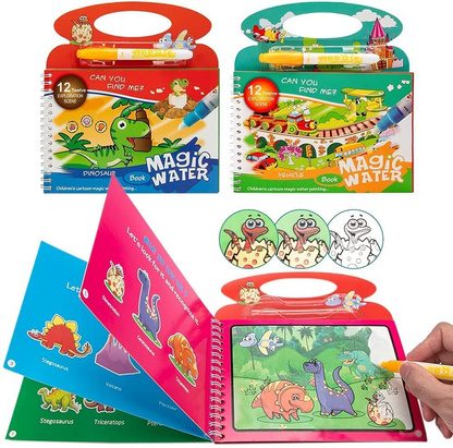 Reusable Magic Water Drawing Coloring book – Giftoo