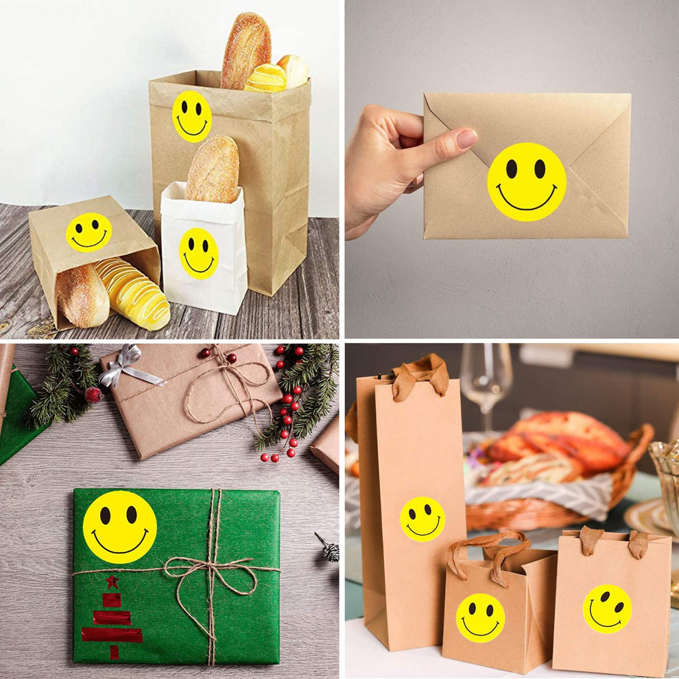 Happy Face Smiley 500 Sticker Roll | Fun & Colorful – Giftoo