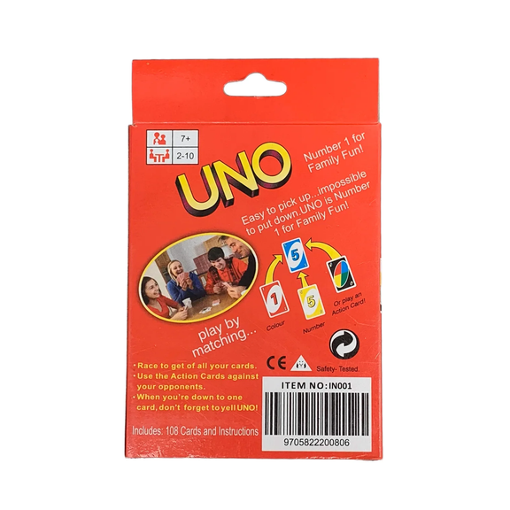 UNO Classic Card Game for Kids & Adults | (2–10 Players) – Giftoo