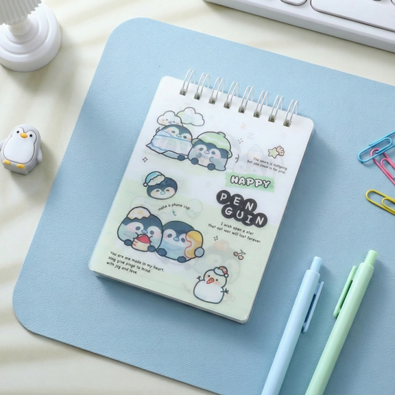 A7 Penguin Mini Spiral Notebook – Giftoo