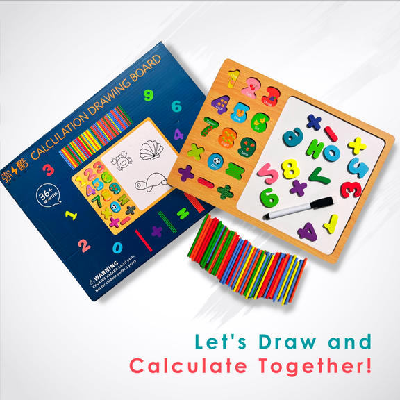 Alphanumeric Educational Calculation Drawing Board – Giftoo