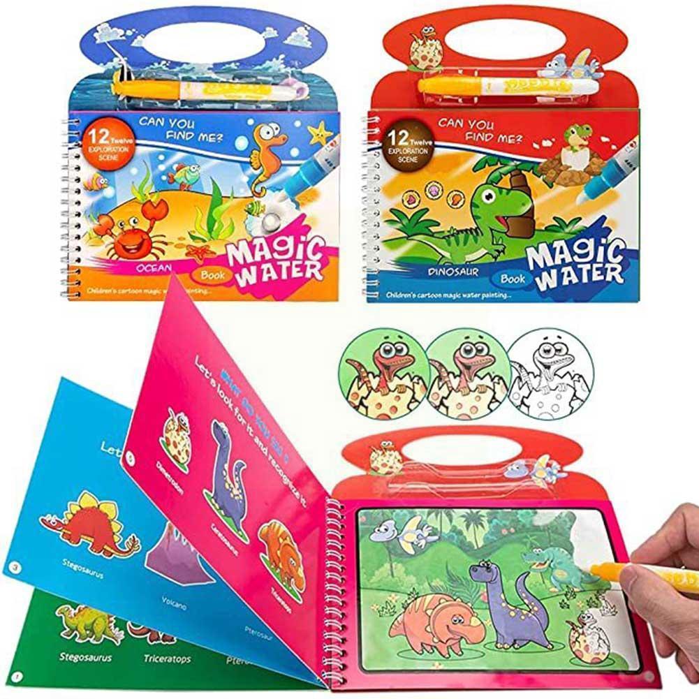 Reusable Magic Water Drawing Coloring book – Giftoo